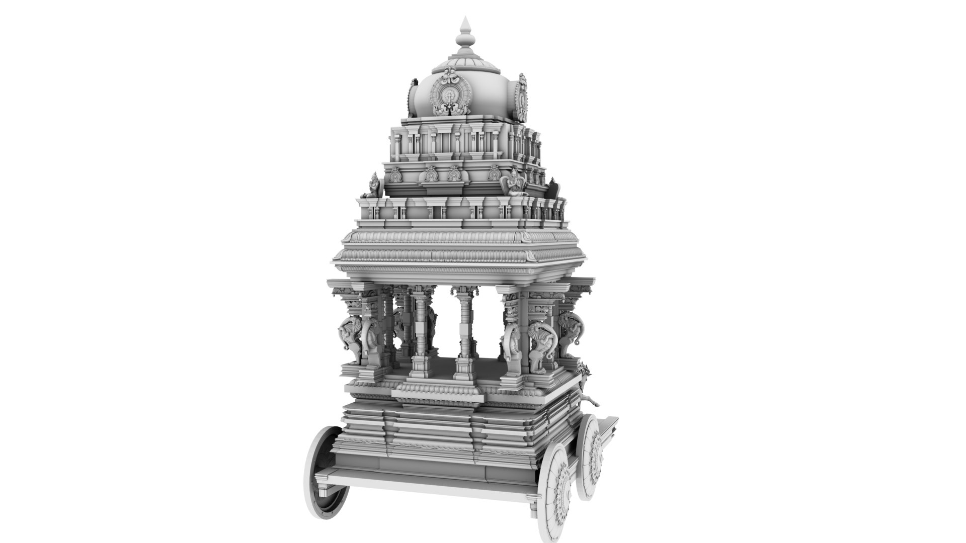 3D Temple Chariot Model - TurboSquid 2173467