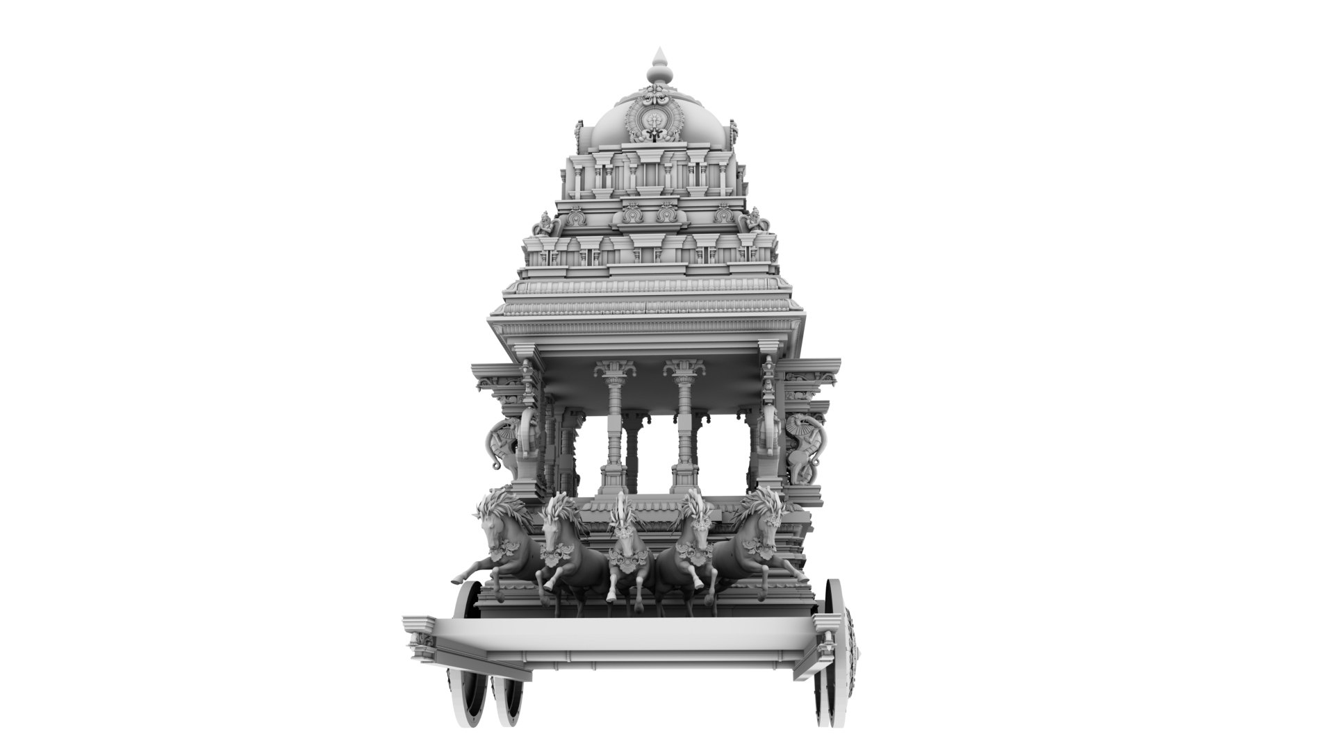 3D Temple Chariot Model - TurboSquid 2173467
