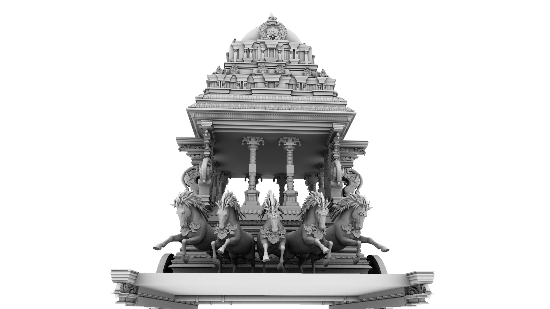 3D Temple Chariot Model - TurboSquid 2173467