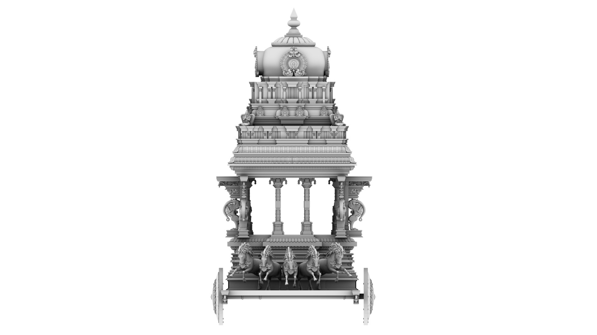 3D Temple Chariot Model - TurboSquid 2173467