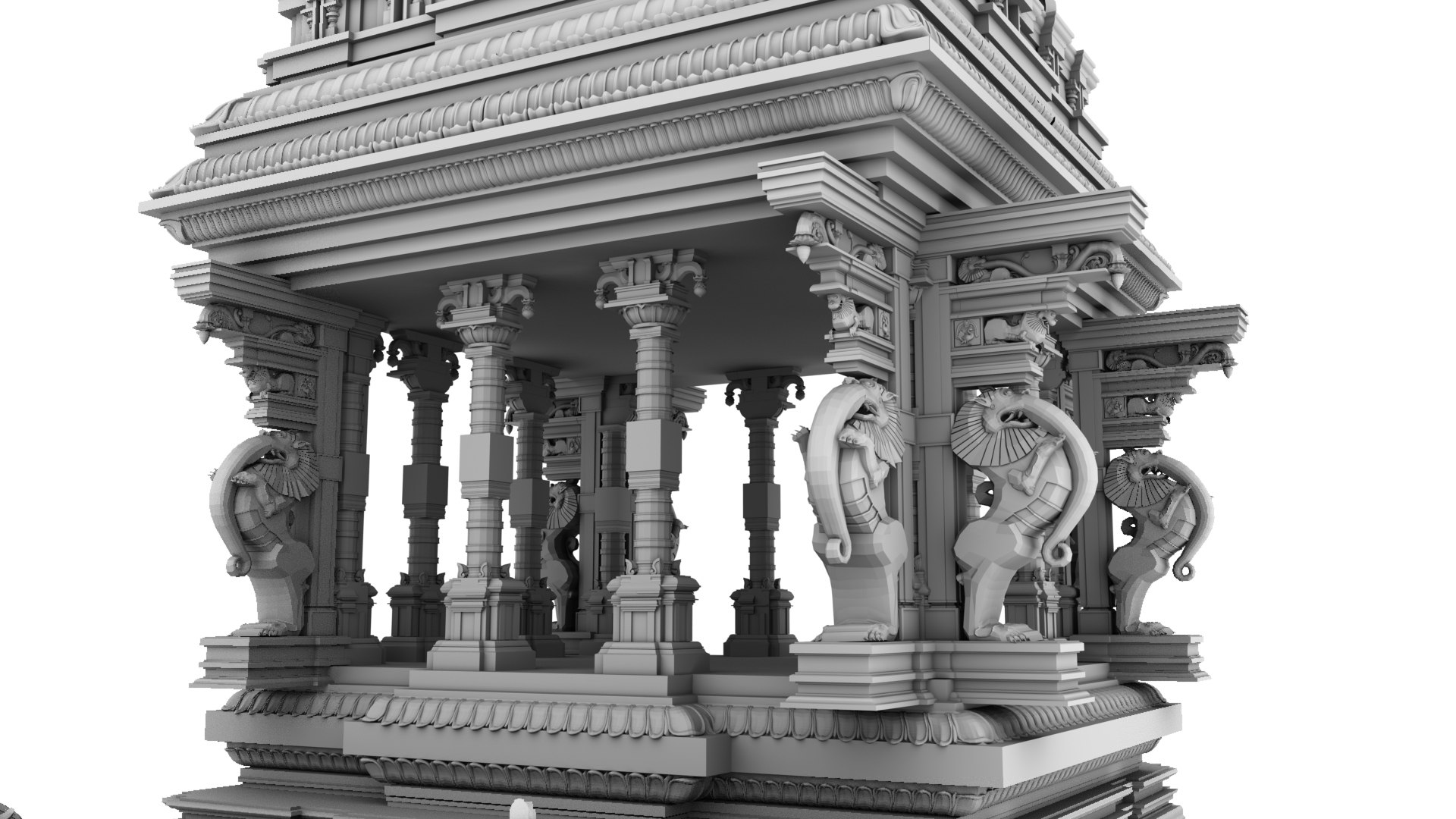 3D Temple Chariot Model - TurboSquid 2173467