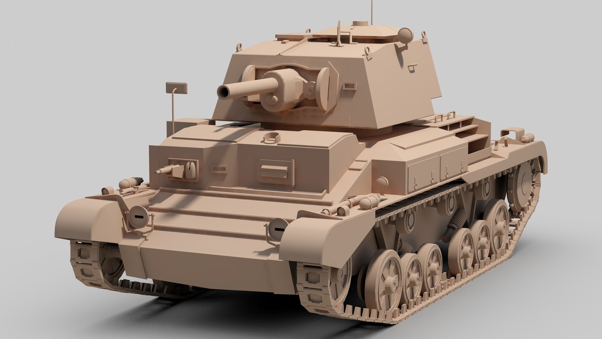 3D Model Ww2 A10 Cruiser Tank Track - TurboSquid 1644595