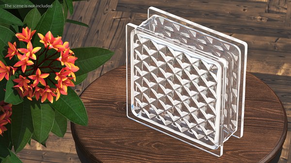 3D Clear Glass Block Diamond Pattern model - TurboSquid 1830851