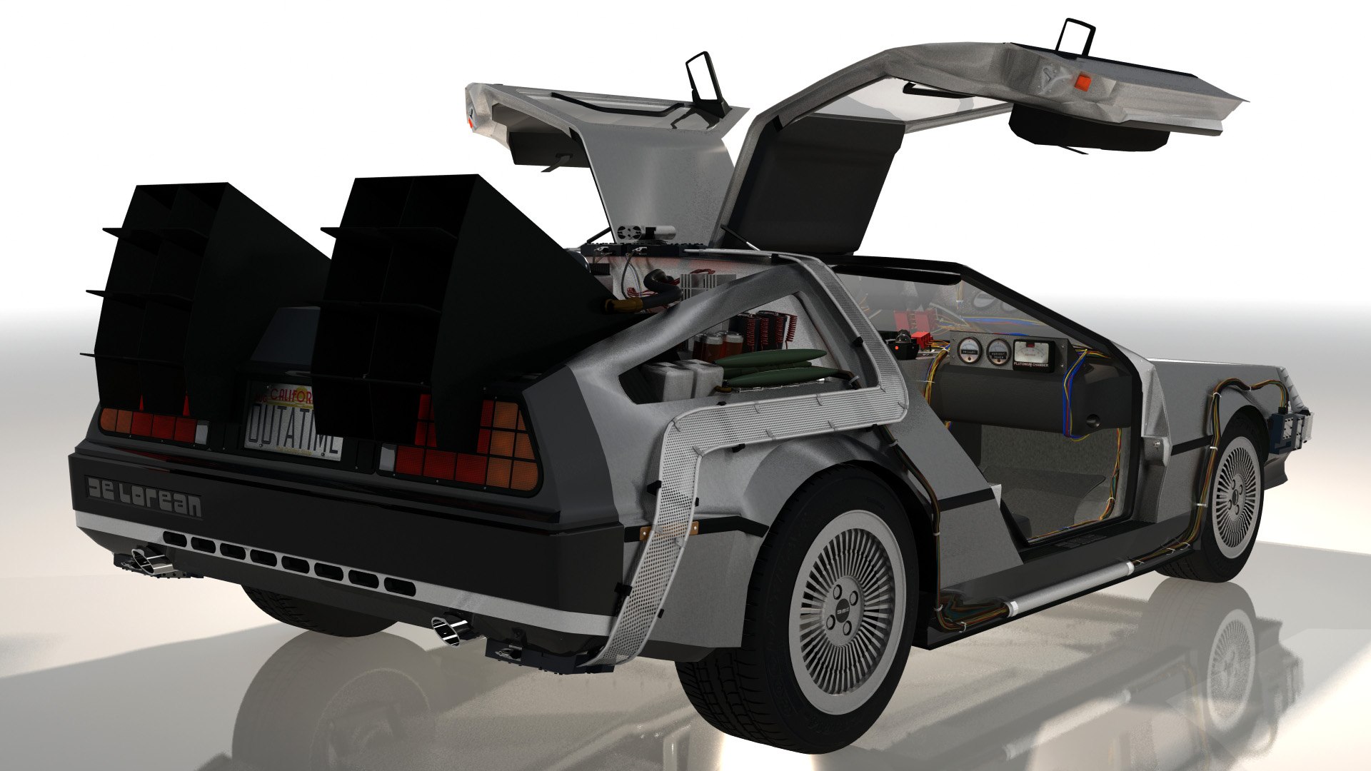 3d Delorean Car Model