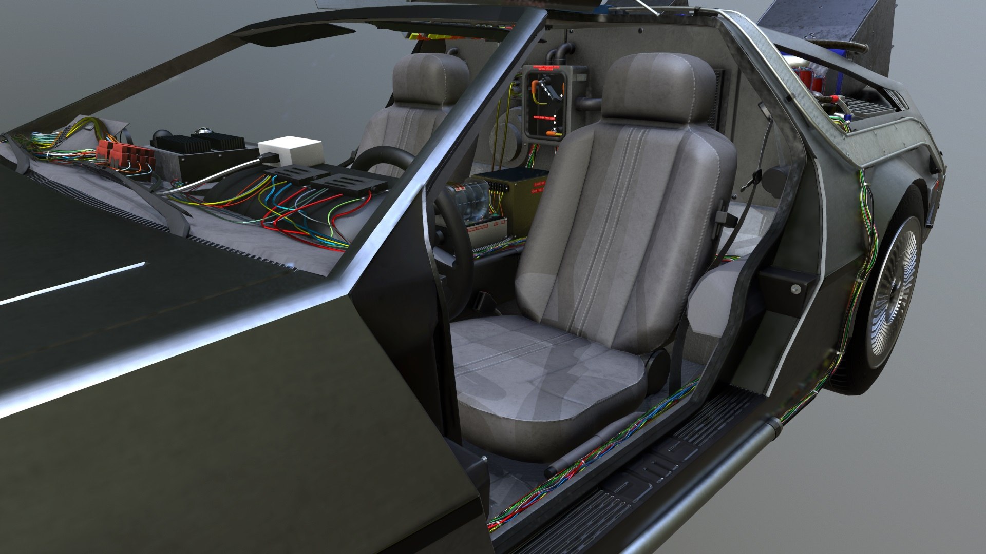 3d Delorean Car Model