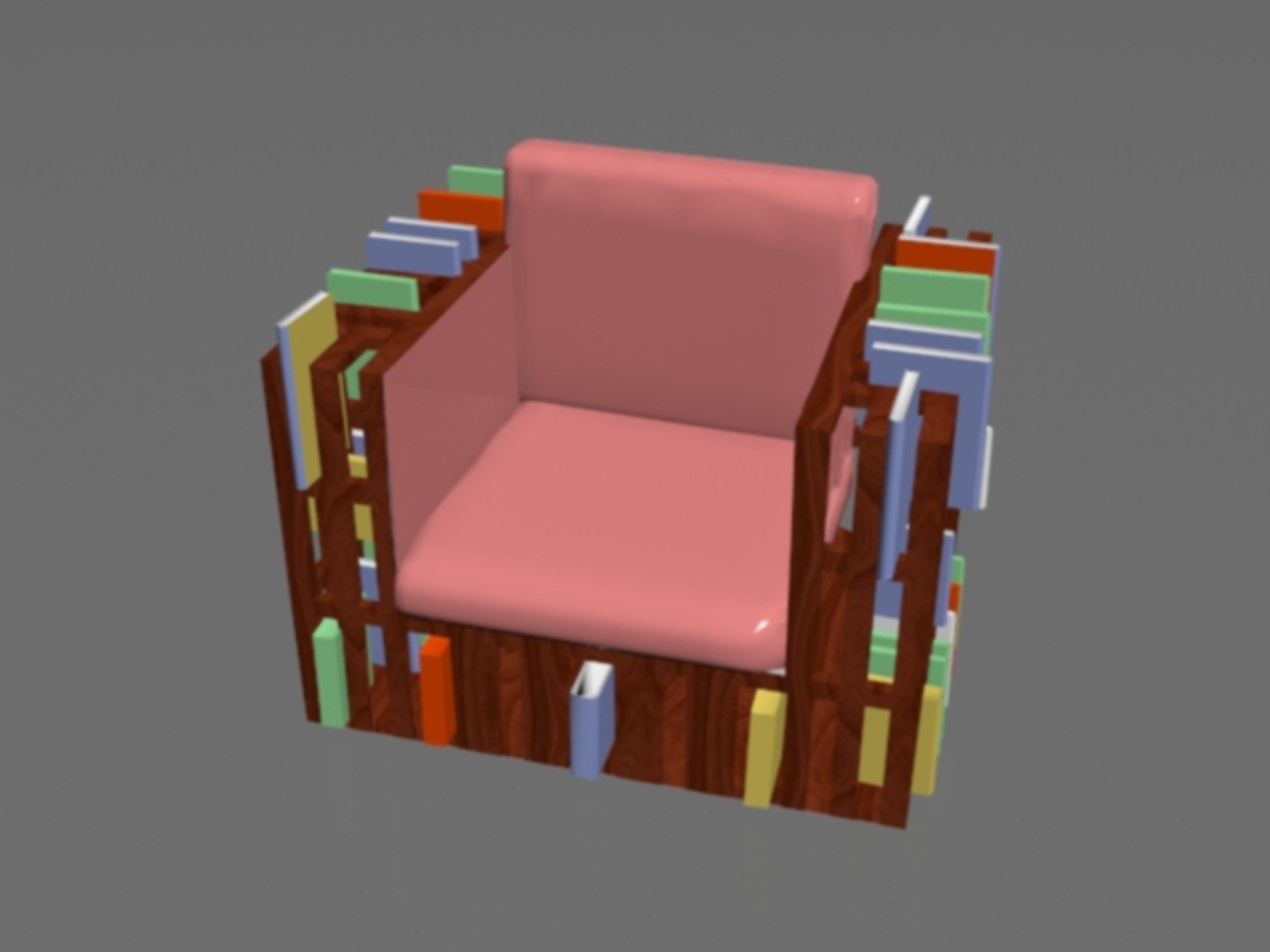 Arm Chair Library 3d Model