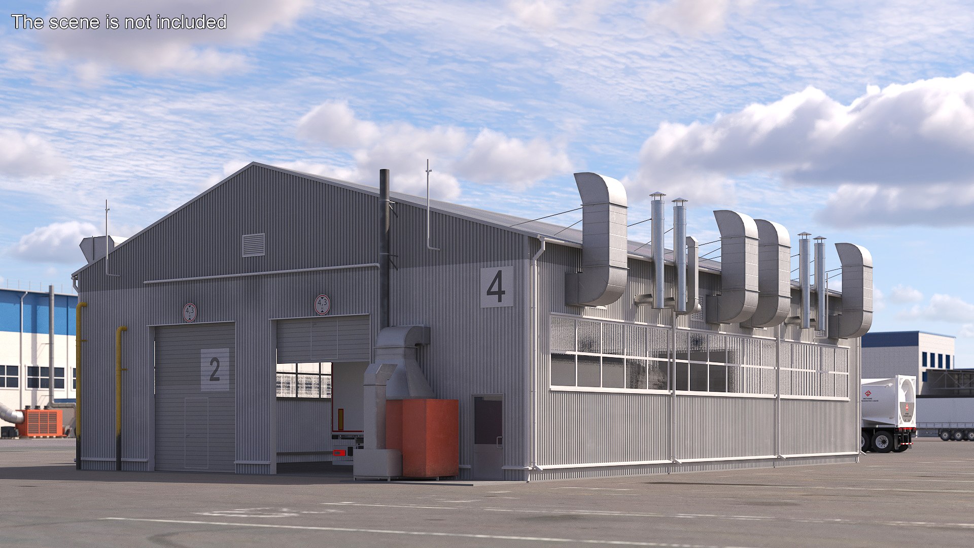 Industrial Workshop Building Simplified 3D Model - TurboSquid 2422251