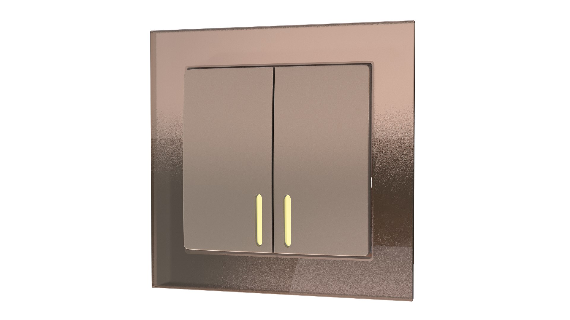 3D Two-key Switch With Brass Frame Model - TurboSquid 2005800