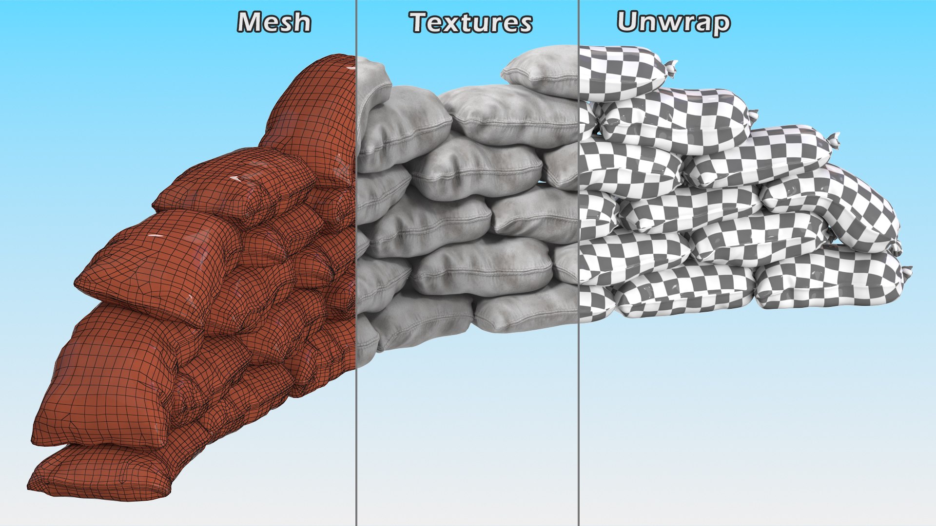 3D Semicircle Polypropylene Sandbag Barricade Dirty Model - TurboSquid ...