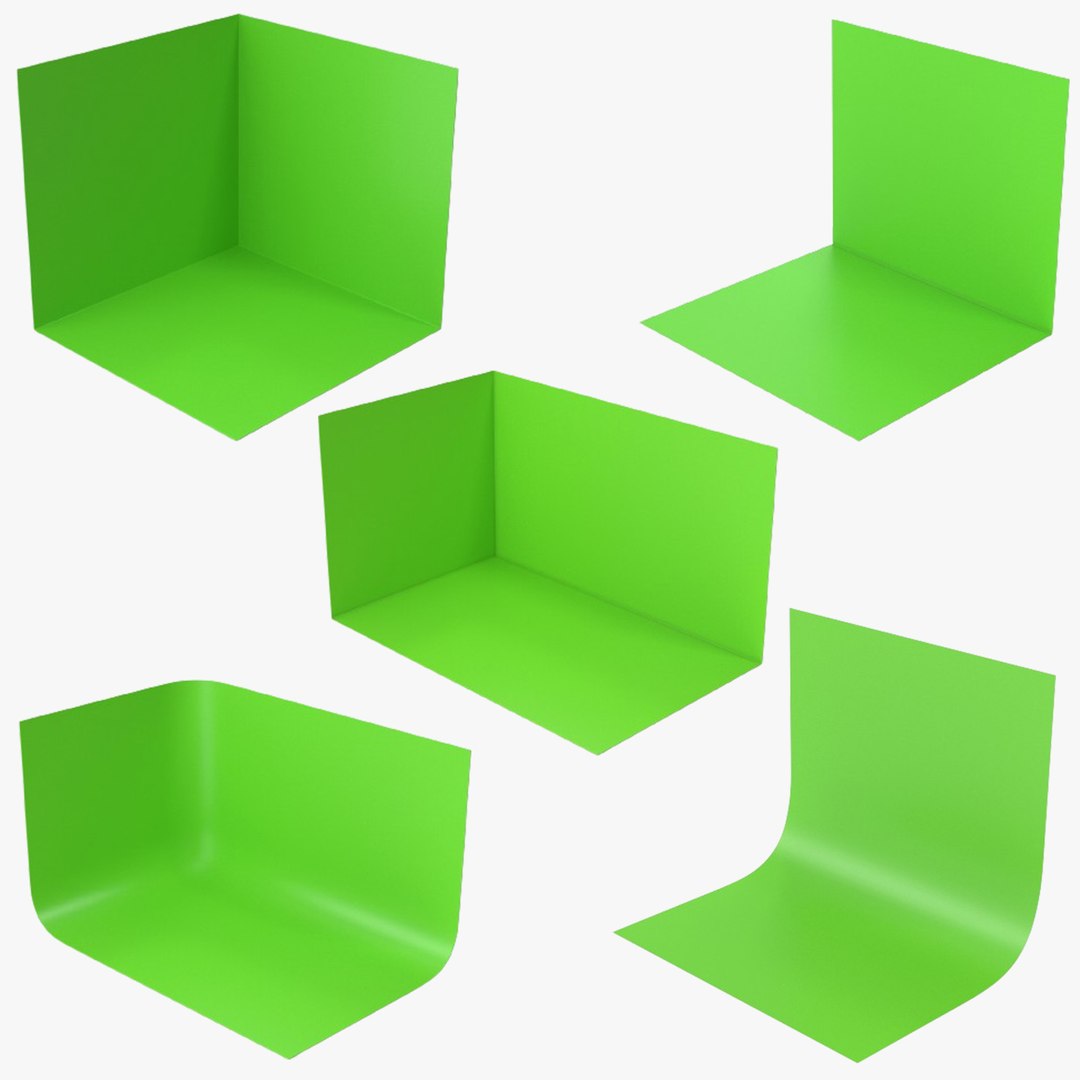3D Green Studio Wall Panels Collection - TurboSquid 2221825