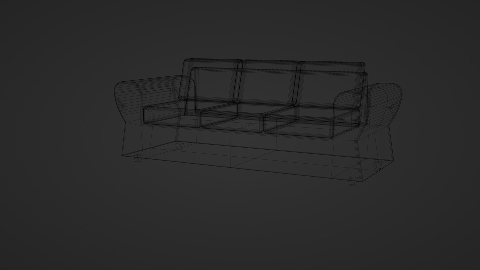 3 Sofas - Simple Geometry 3D Model - TurboSquid 1869269