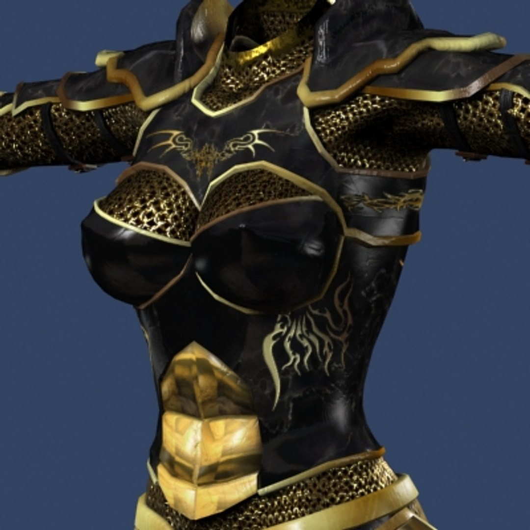 3d female warrior armor outfits