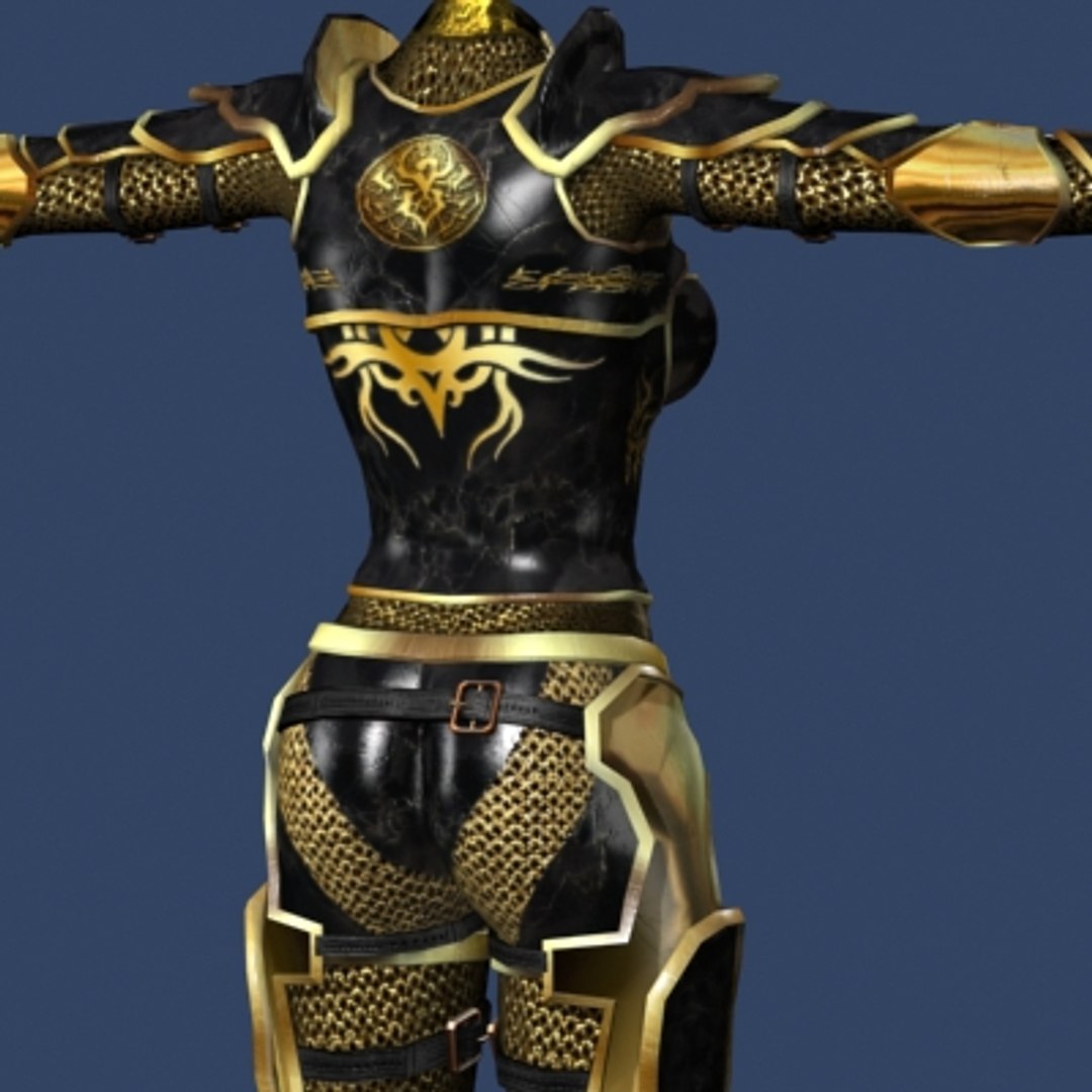 3d female warrior armor outfits