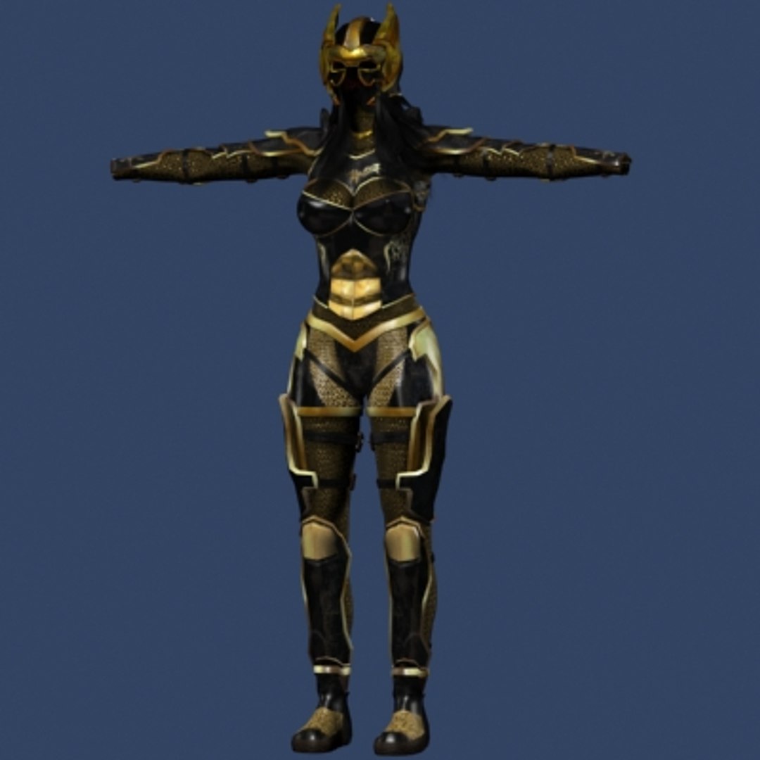 3d female warrior armor outfits