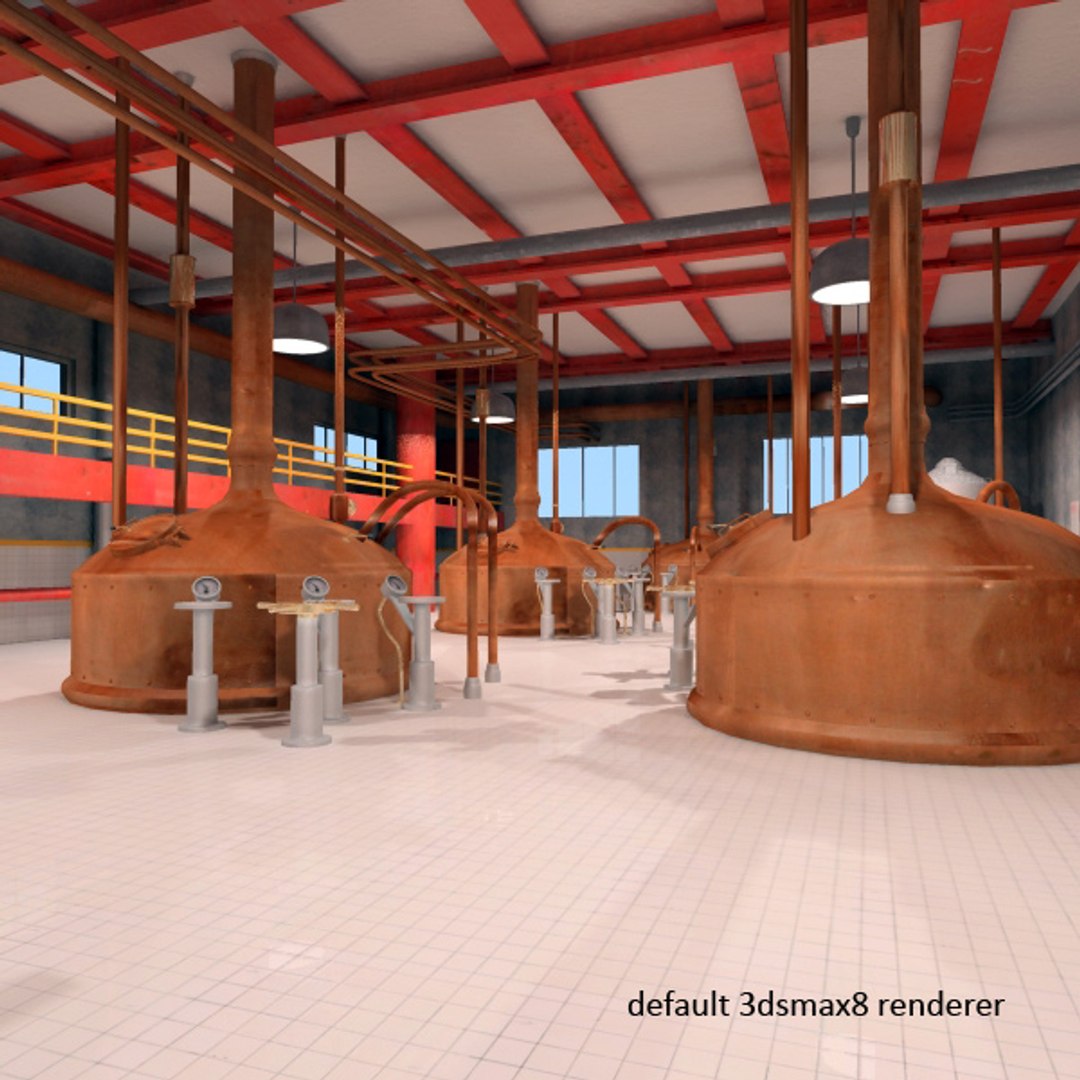 3d Brewing Interior Scene Model