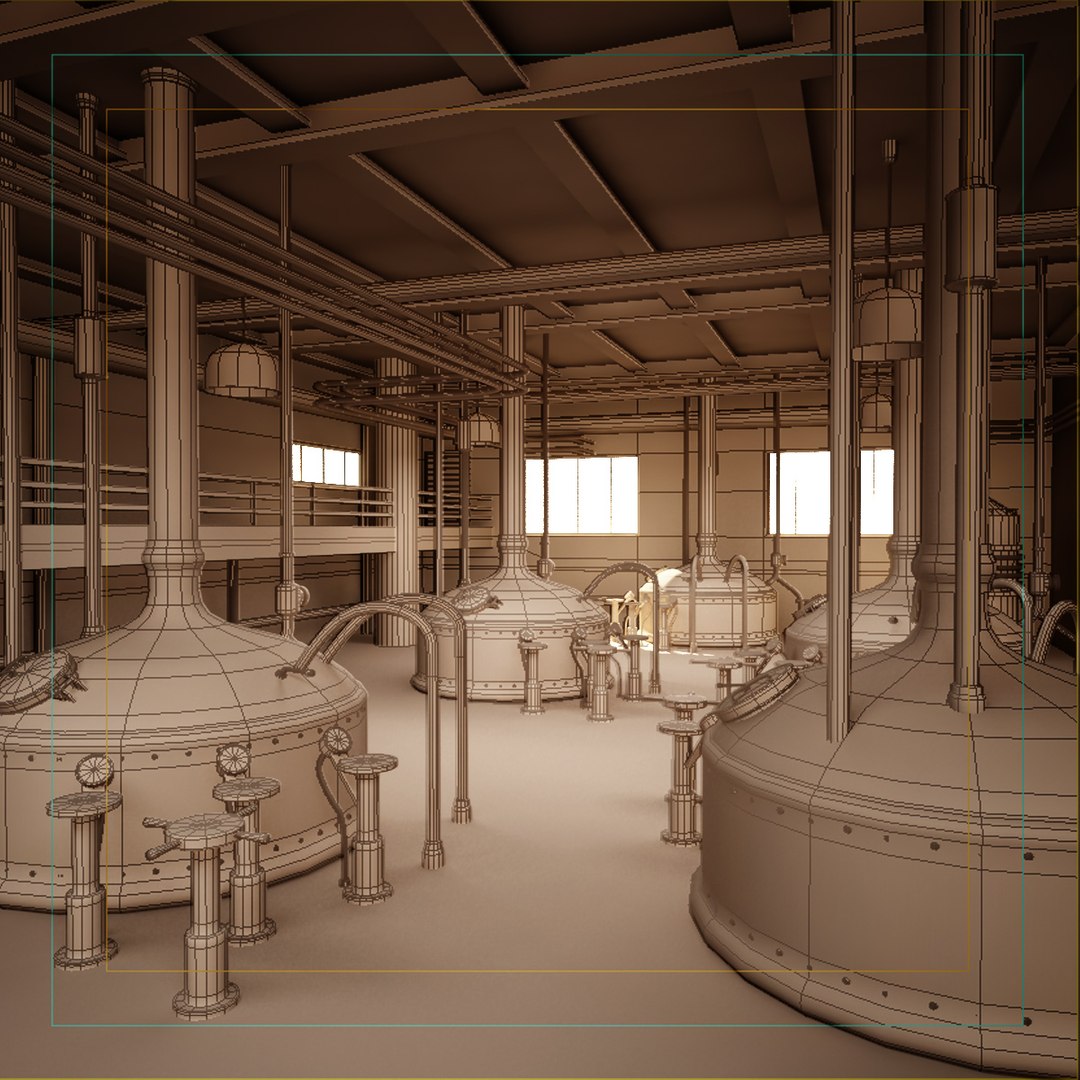 3d Brewing Interior Scene Model