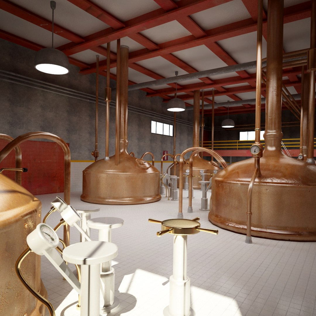 3d Brewing Interior Scene Model