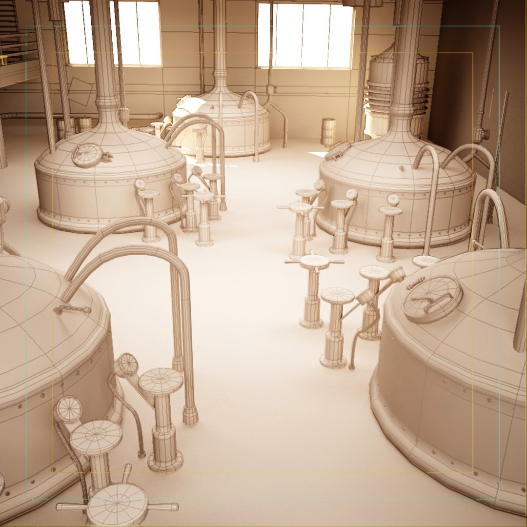 3d Brewing Interior Scene Model