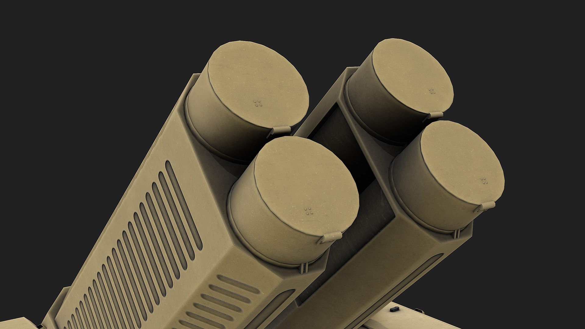 Smart Military Robot With Missile Launcher - Yellow 3D Model ...