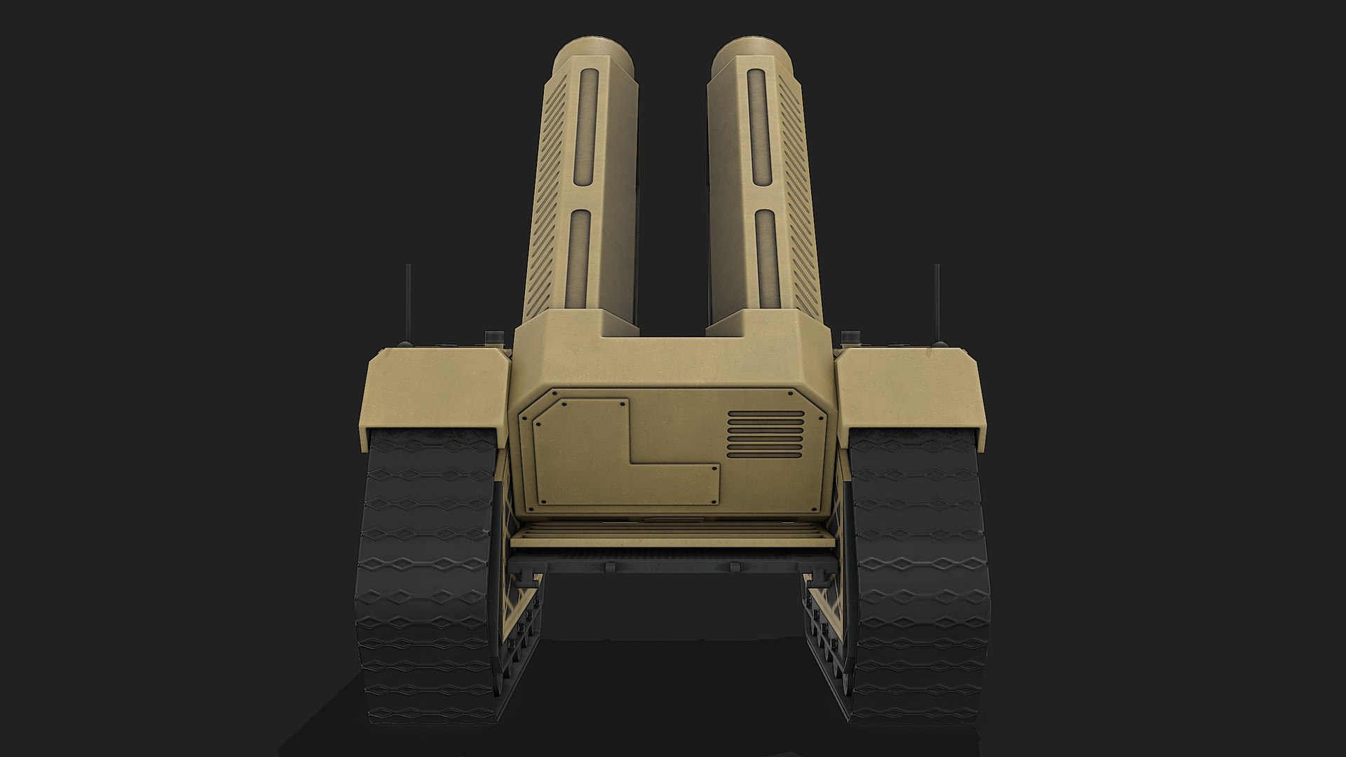 Smart Military Robot With Missile Launcher - Yellow 3D Model ...