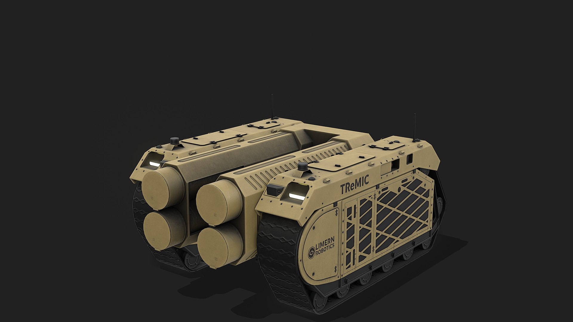 Smart Military Robot With Missile Launcher - Yellow 3D Model ...