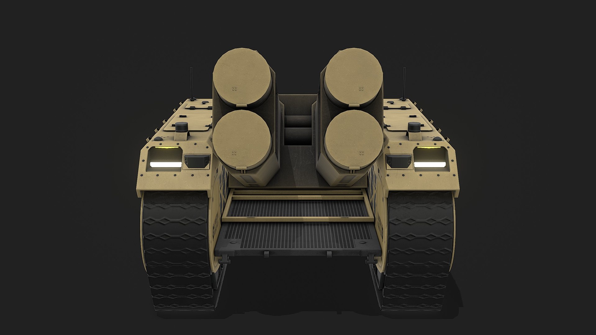 Smart Military Robot With Missile Launcher - Yellow 3D Model ...