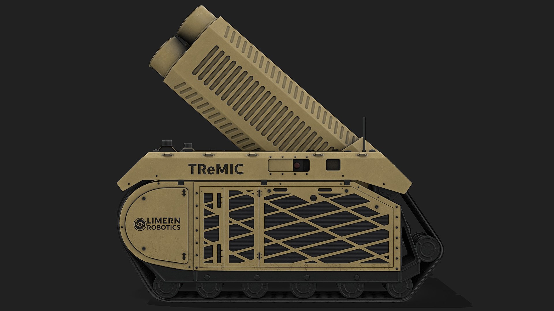 Smart Military Robot With Missile Launcher - Yellow 3D Model ...