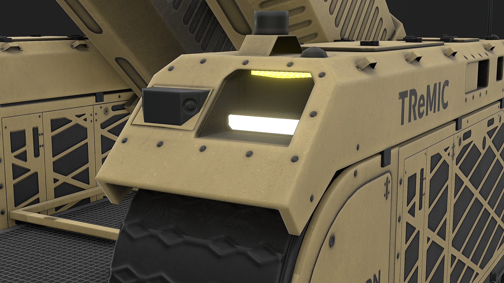 Smart Military Robot With Missile Launcher - Yellow 3D Model ...