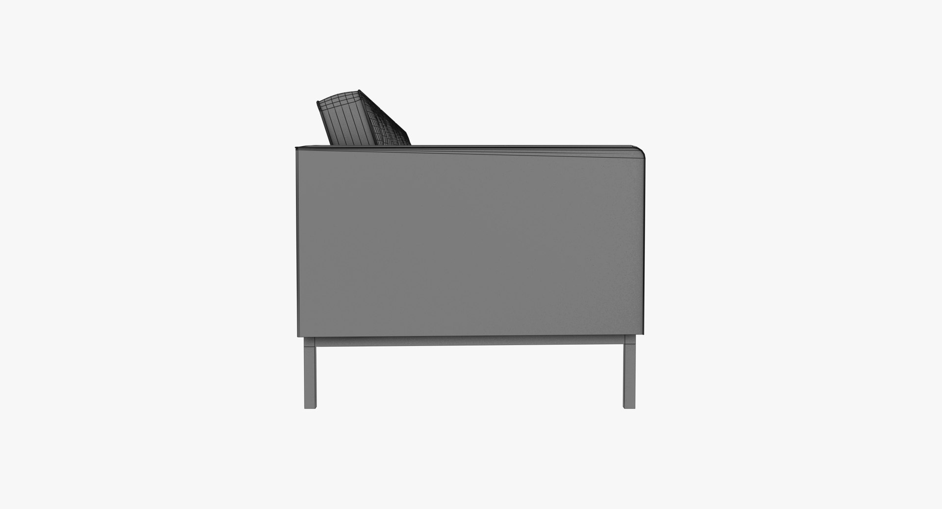 Knoll Florence Orange Leather Three Seat Sofa 3D Model - TurboSquid 1995107