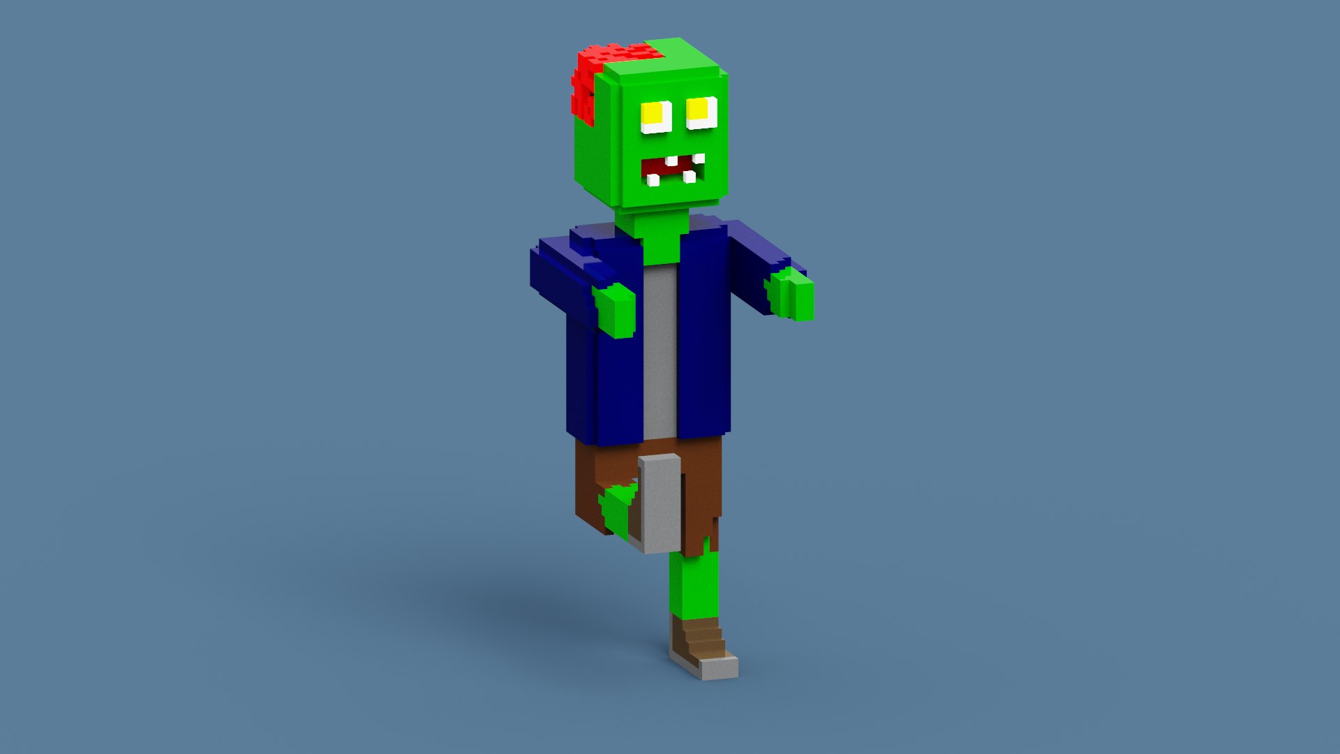 Zombie Voxel 3D Model - TurboSquid 2203379