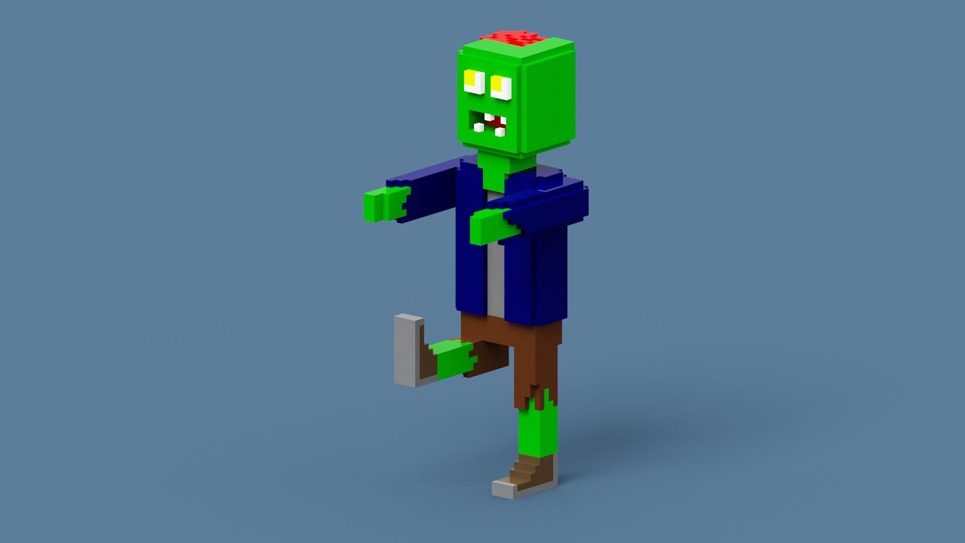 Zombie Voxel 3D Model - TurboSquid 2203379