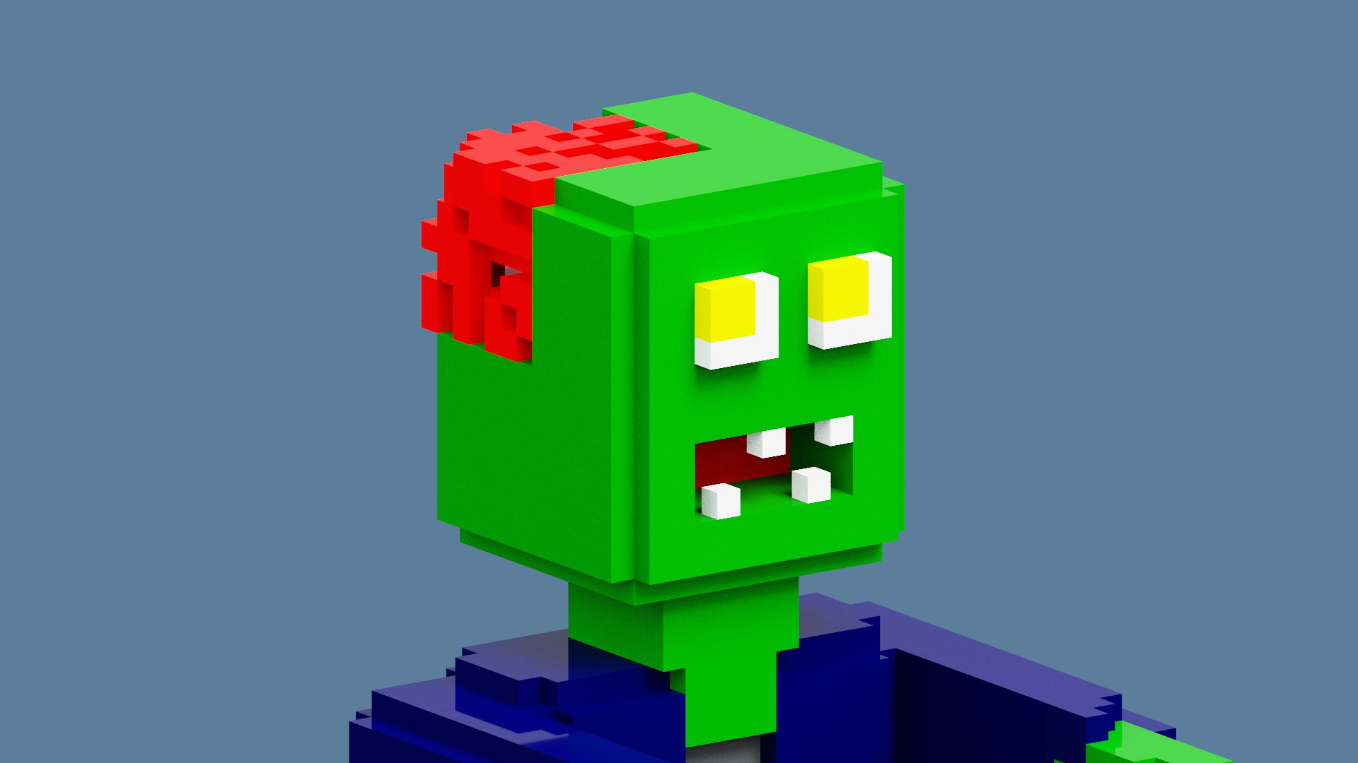 Zombie Voxel 3D Model - TurboSquid 2203379