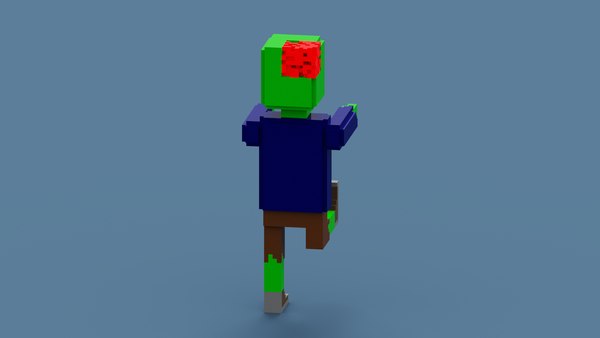 modelo 3d Vóxel Zombi - TurboSquid 2203379