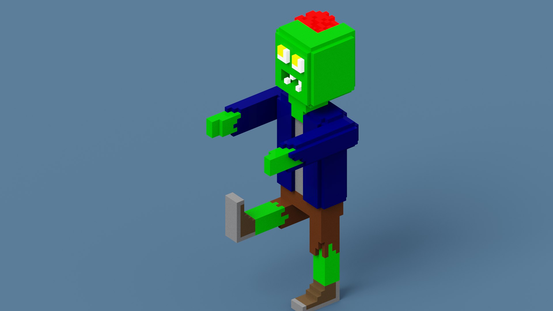 Zombie Voxel 3D Model - TurboSquid 2203379
