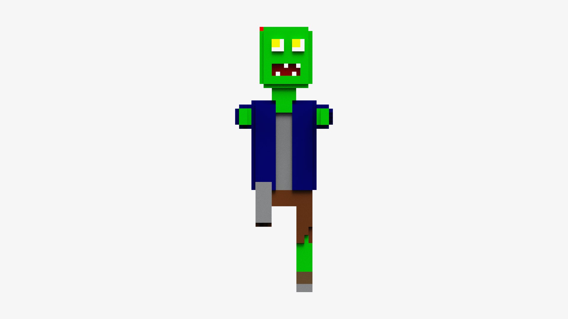 Zombie Voxel 3D Model - TurboSquid 2203379
