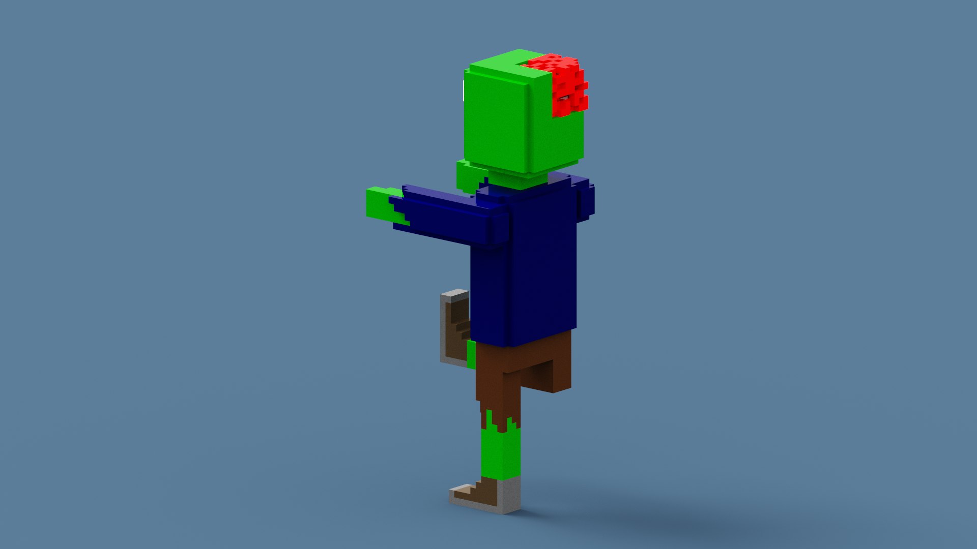 Zombie Voxel 3D Model - TurboSquid 2203379