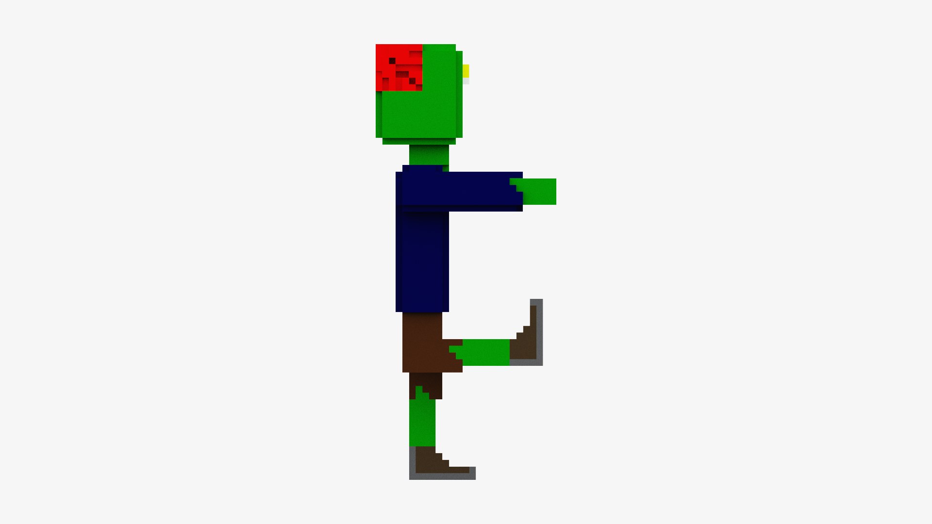 Zombie Voxel 3D Model - TurboSquid 2203379