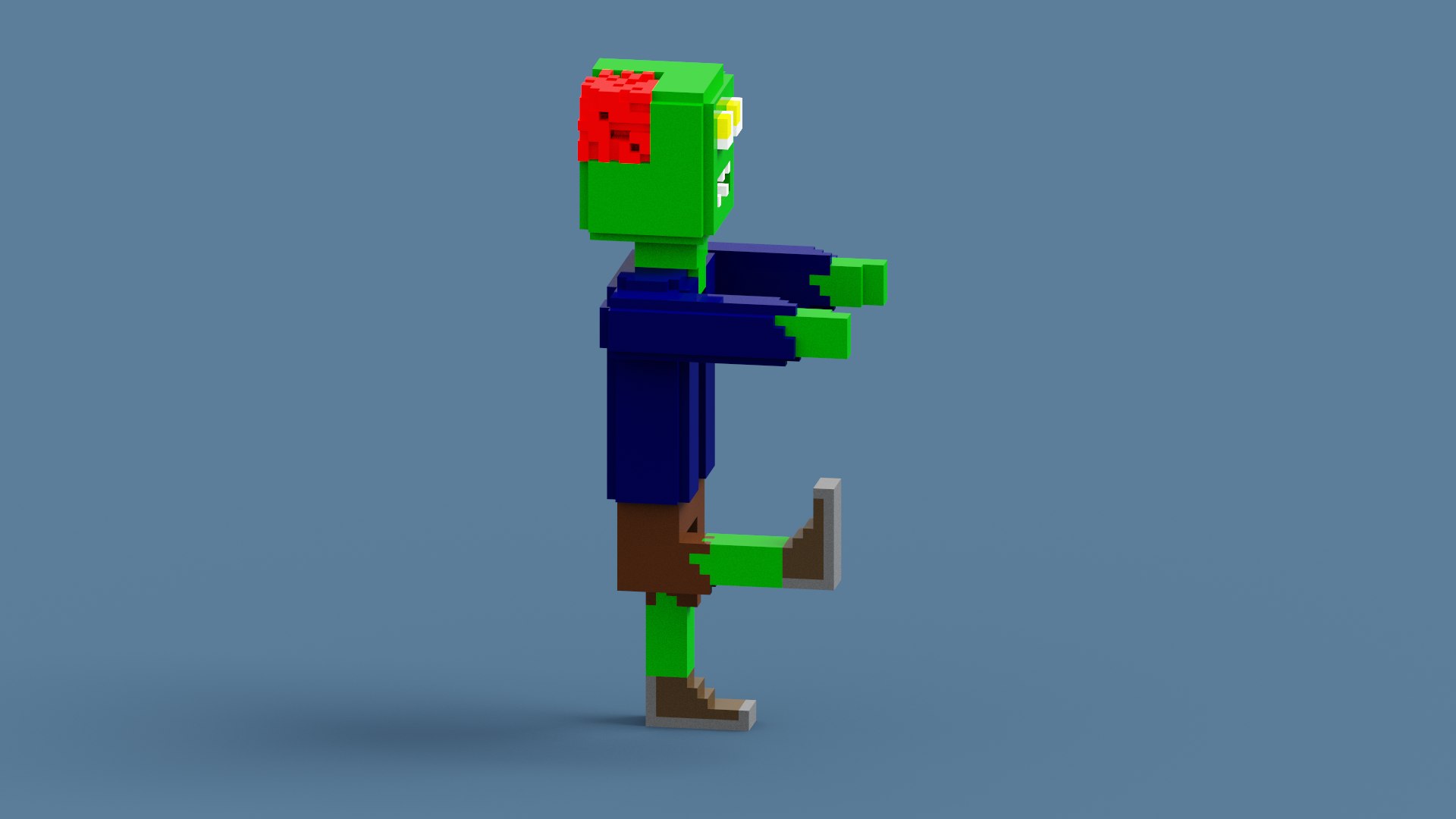 Zombie Voxel 3D Model - TurboSquid 2203379