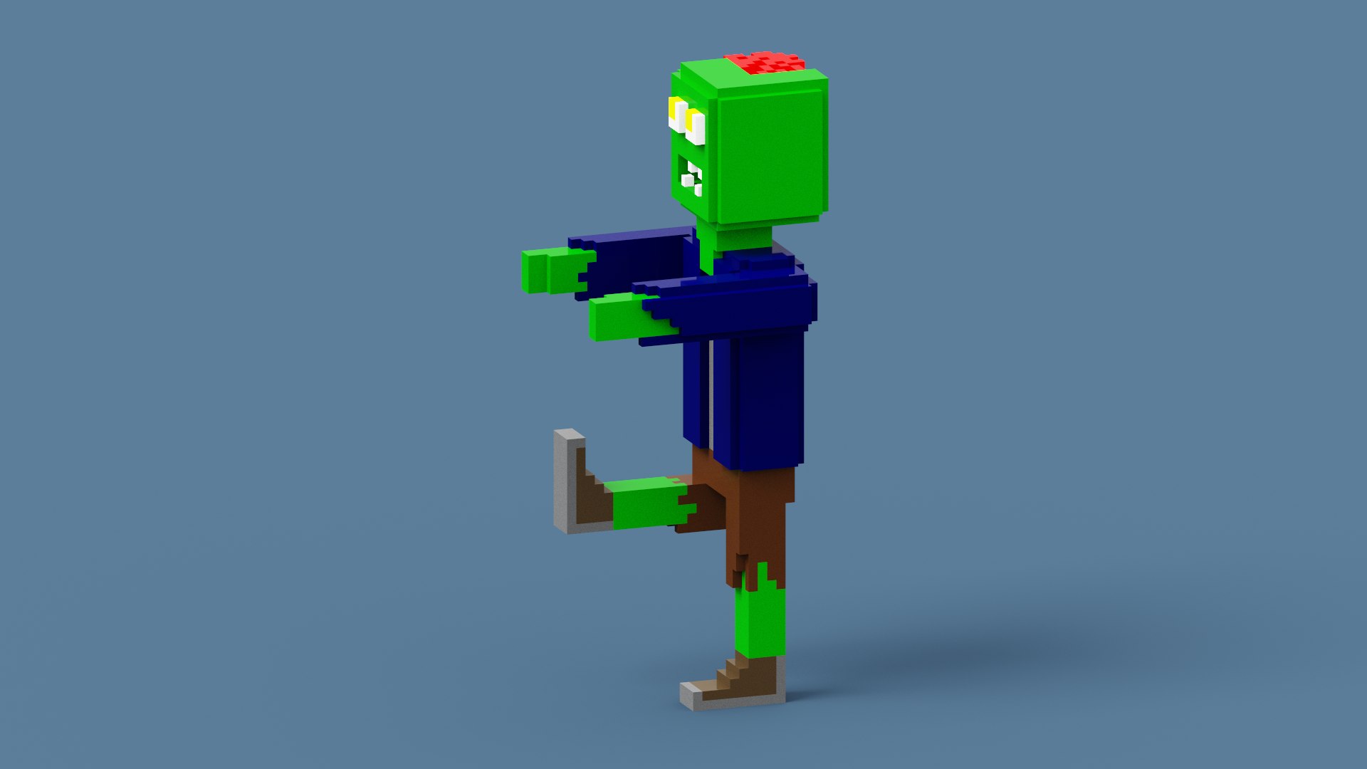 Zombie Voxel 3D Model - TurboSquid 2203379
