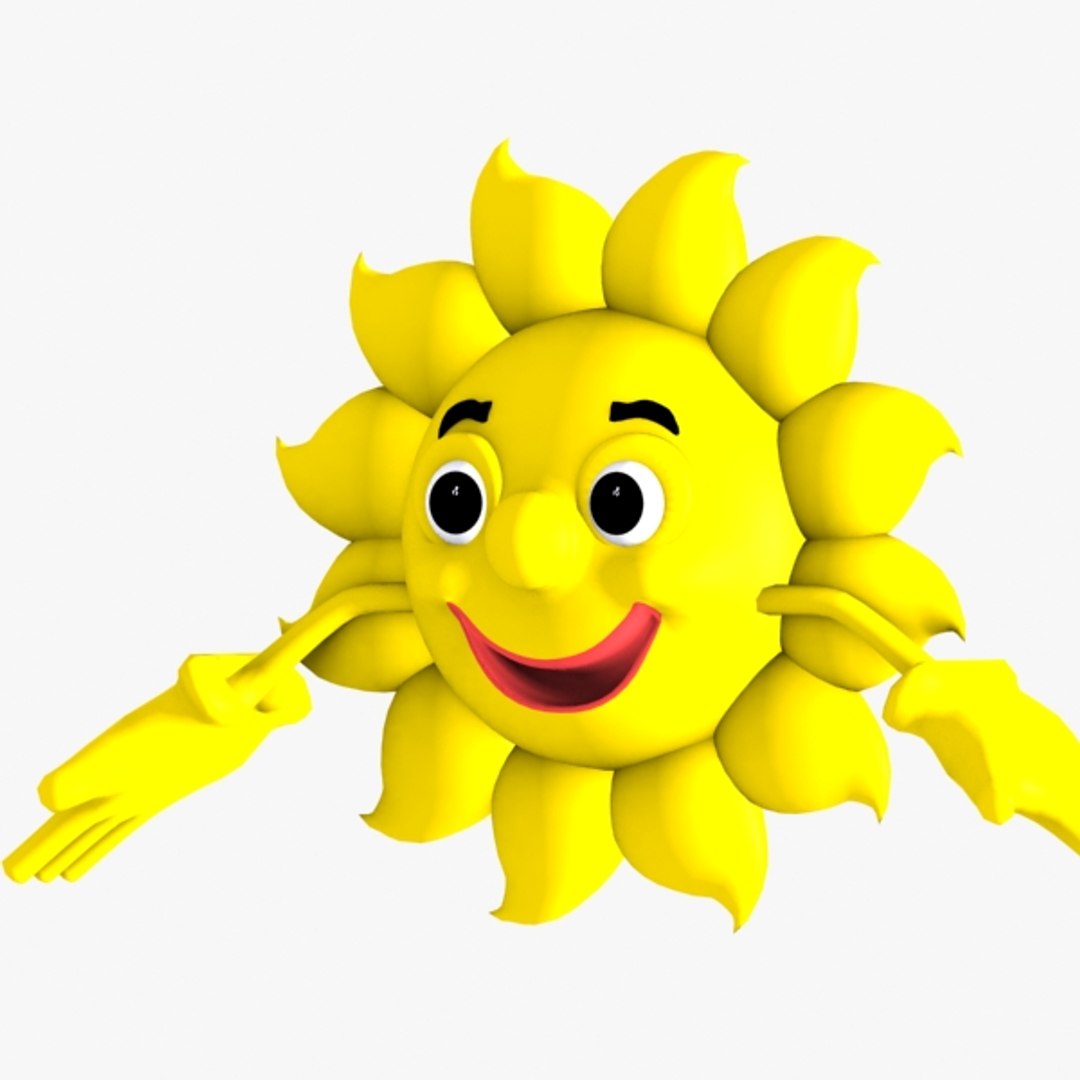 Sun Character 3ds