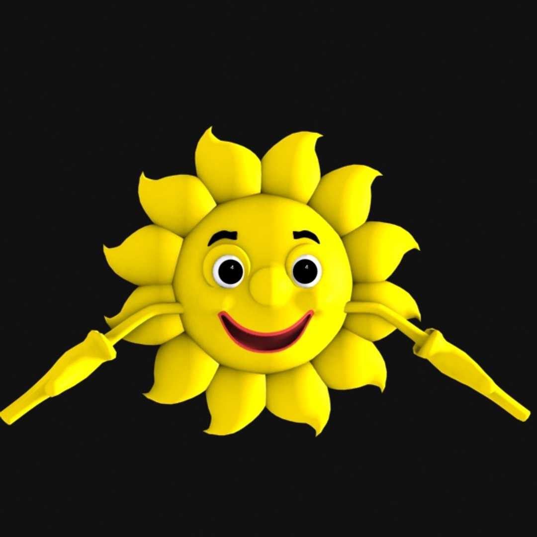 Sun Character 3ds