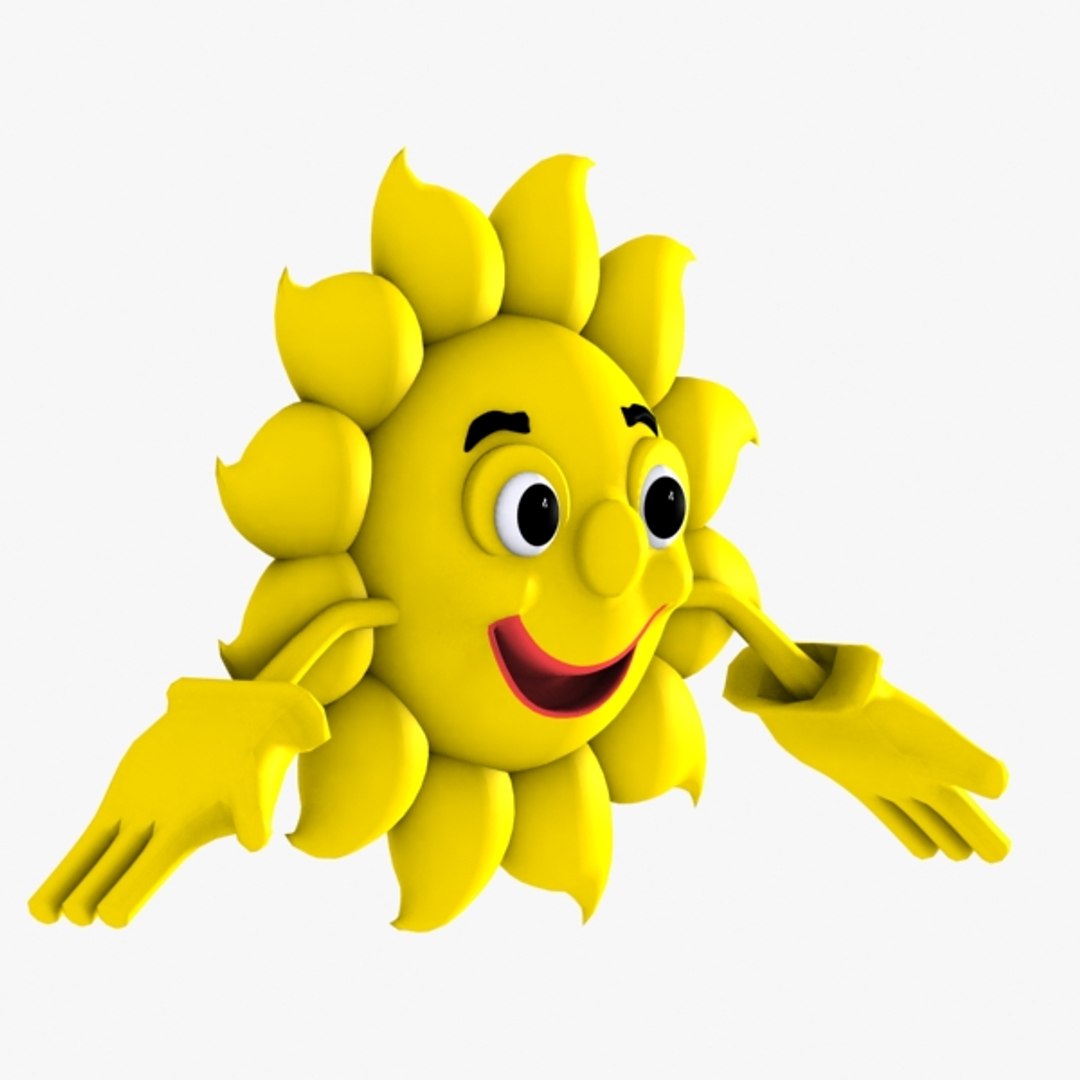 Sun Character 3ds