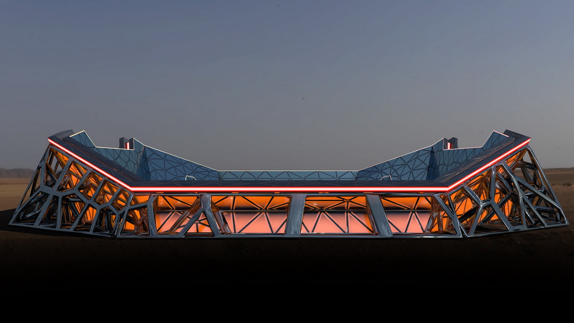 Glow Stadium 02 PBR 3D Model - TurboSquid 2070059