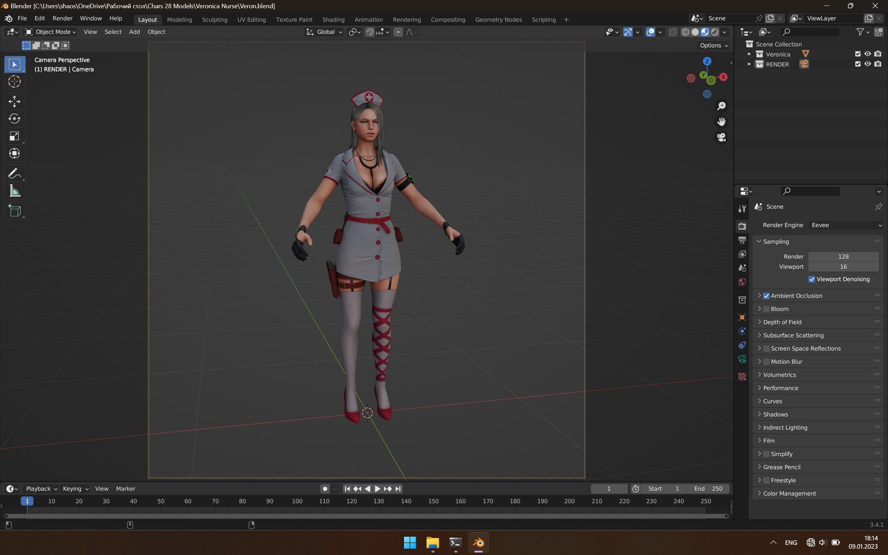 Nurse Veron 3D - TurboSquid 2072468
