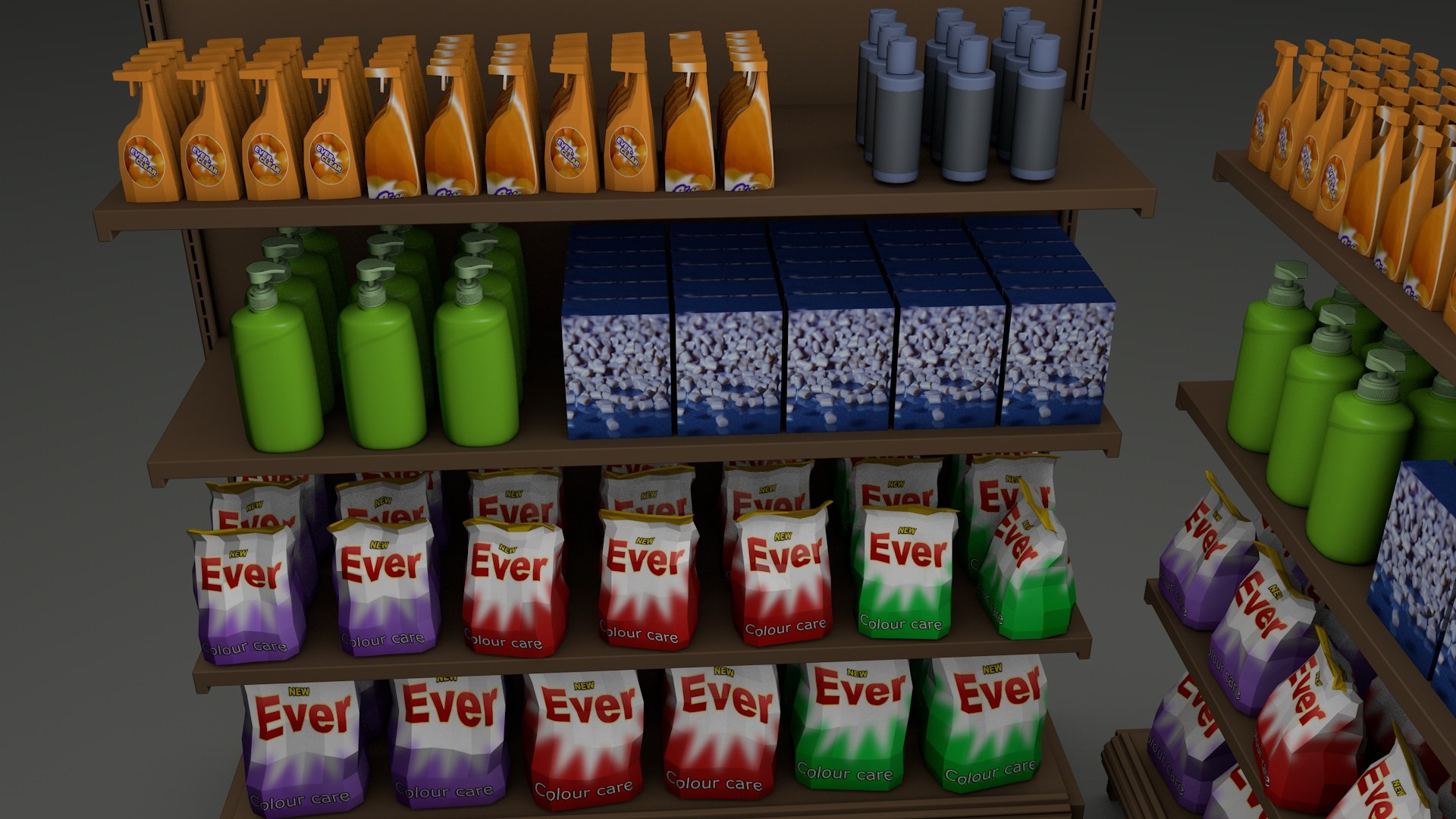 Supermarket Grocery Shelves 3D Model - TurboSquid 2056700