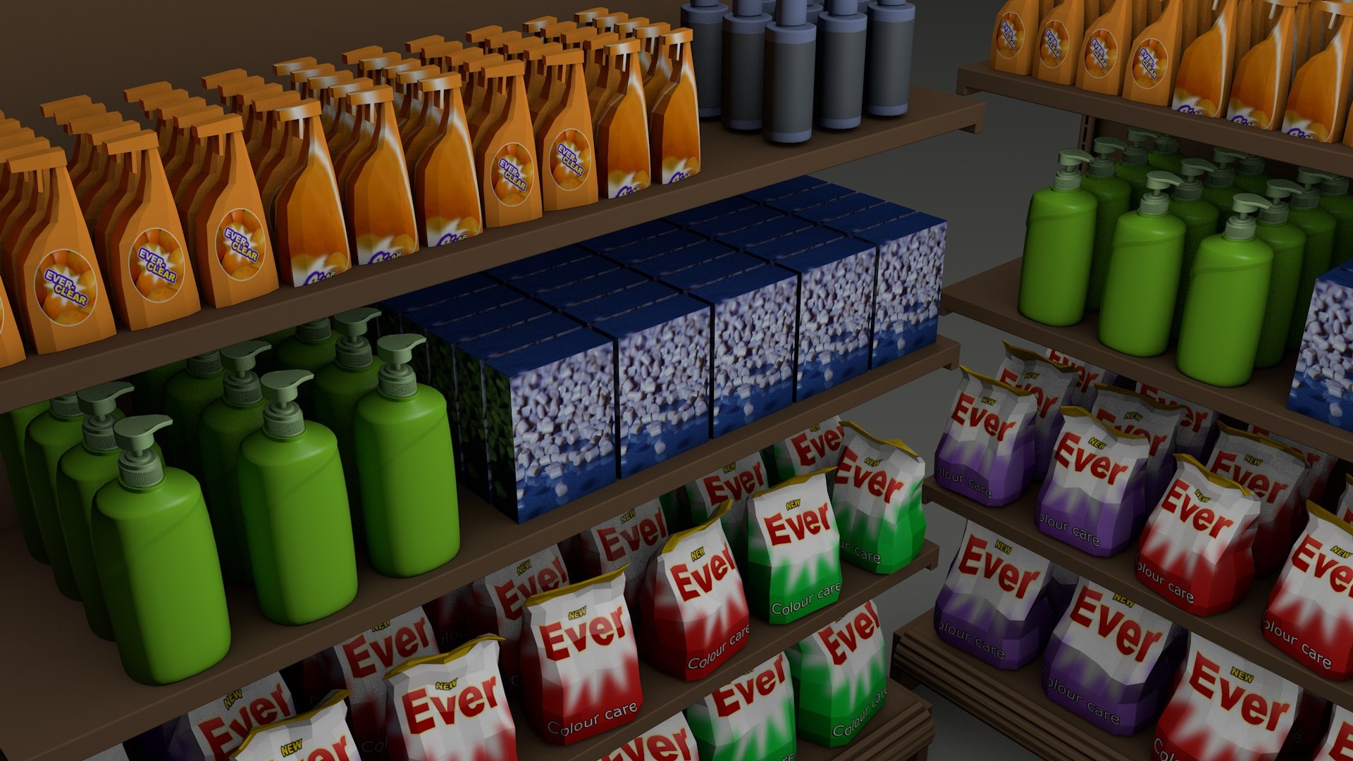 Supermarket Grocery Shelves 3D Model - TurboSquid 2056700