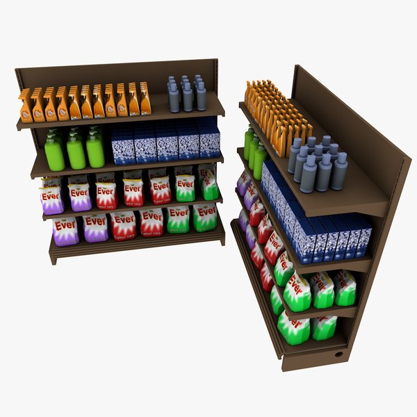 Supermarket Grocery Shelves3D模型 - TurboSquid 2056700