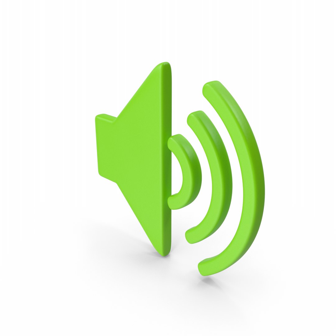 Sound Icon Green Model - TurboSquid 2316665