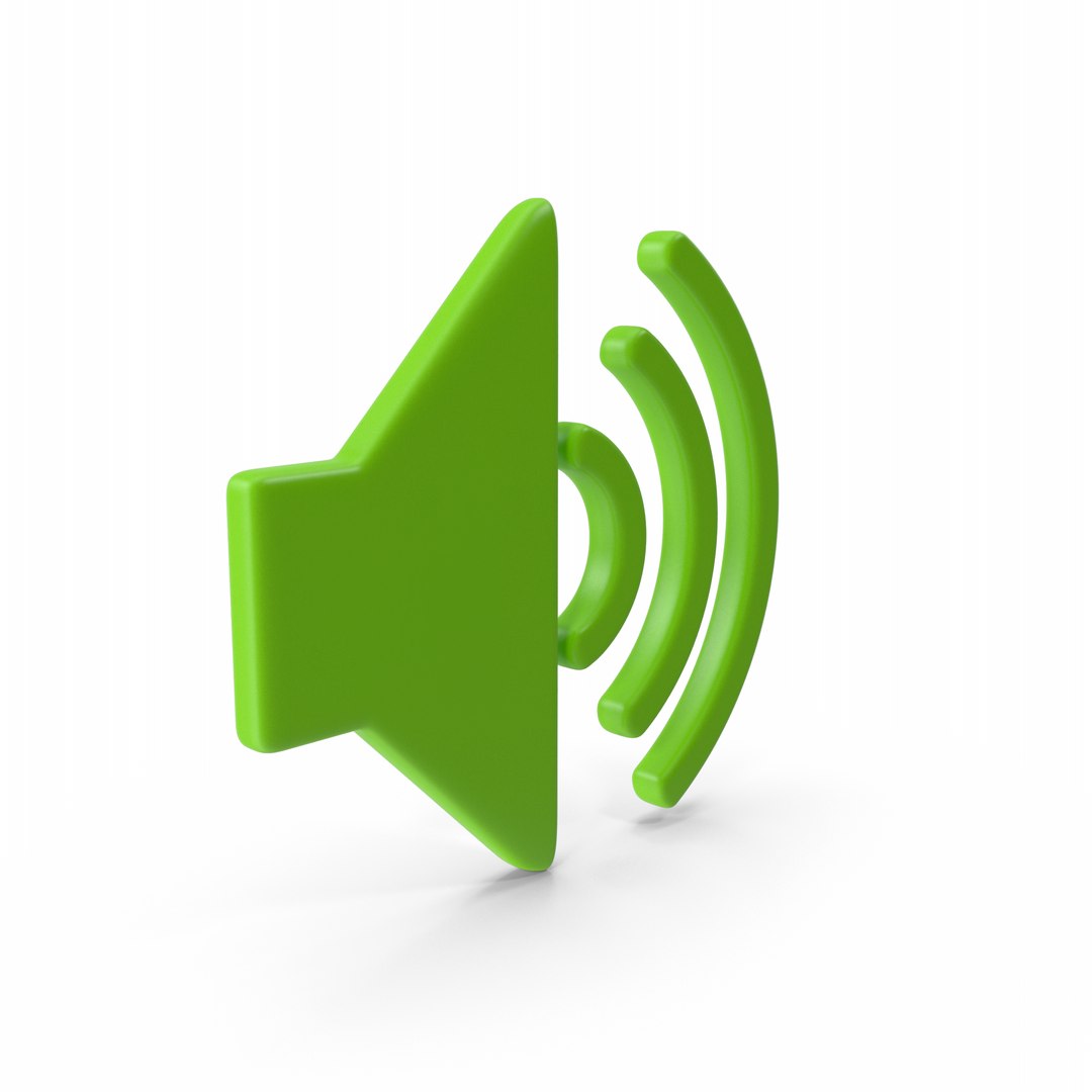 Sound Icon Green Model - TurboSquid 2316665
