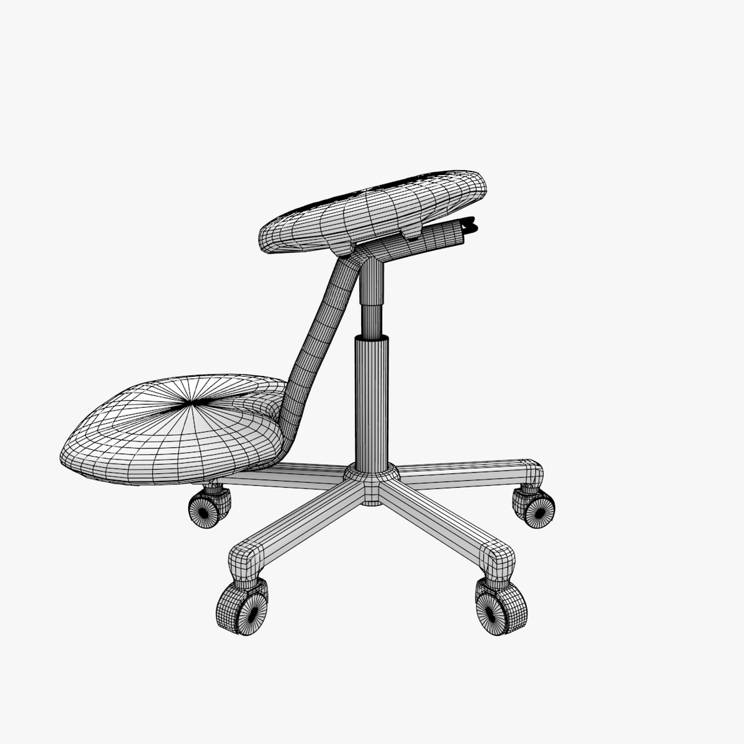 3ds max ergonomic stool